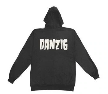 DANZIG - Skull / Logo Hooded Sweatshirt - PRINTED FRONT & BACK